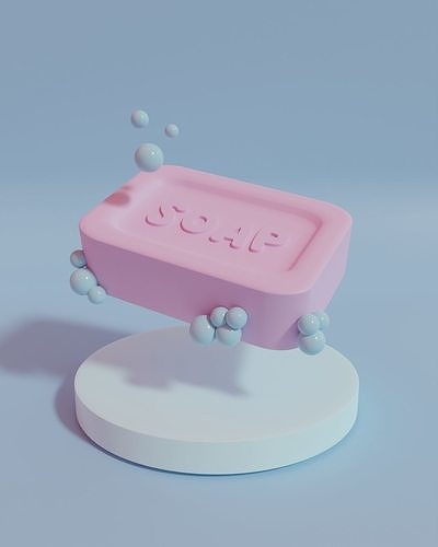Soap Icon Asset Blender Scene 3D model | CGTrader