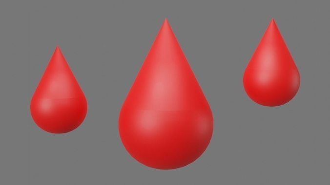 3D model Blood Drop VR / AR / low-poly | CGTrader