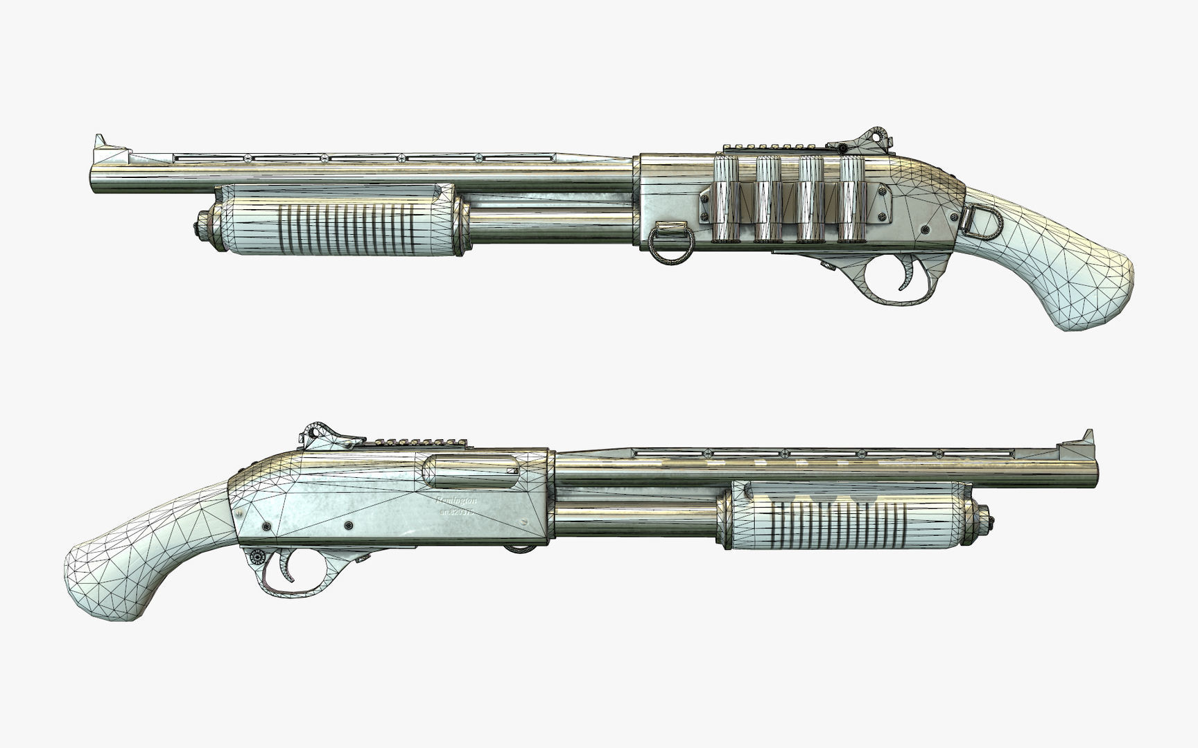 3D model Short shotgun VR / AR / low-poly | CGTrader