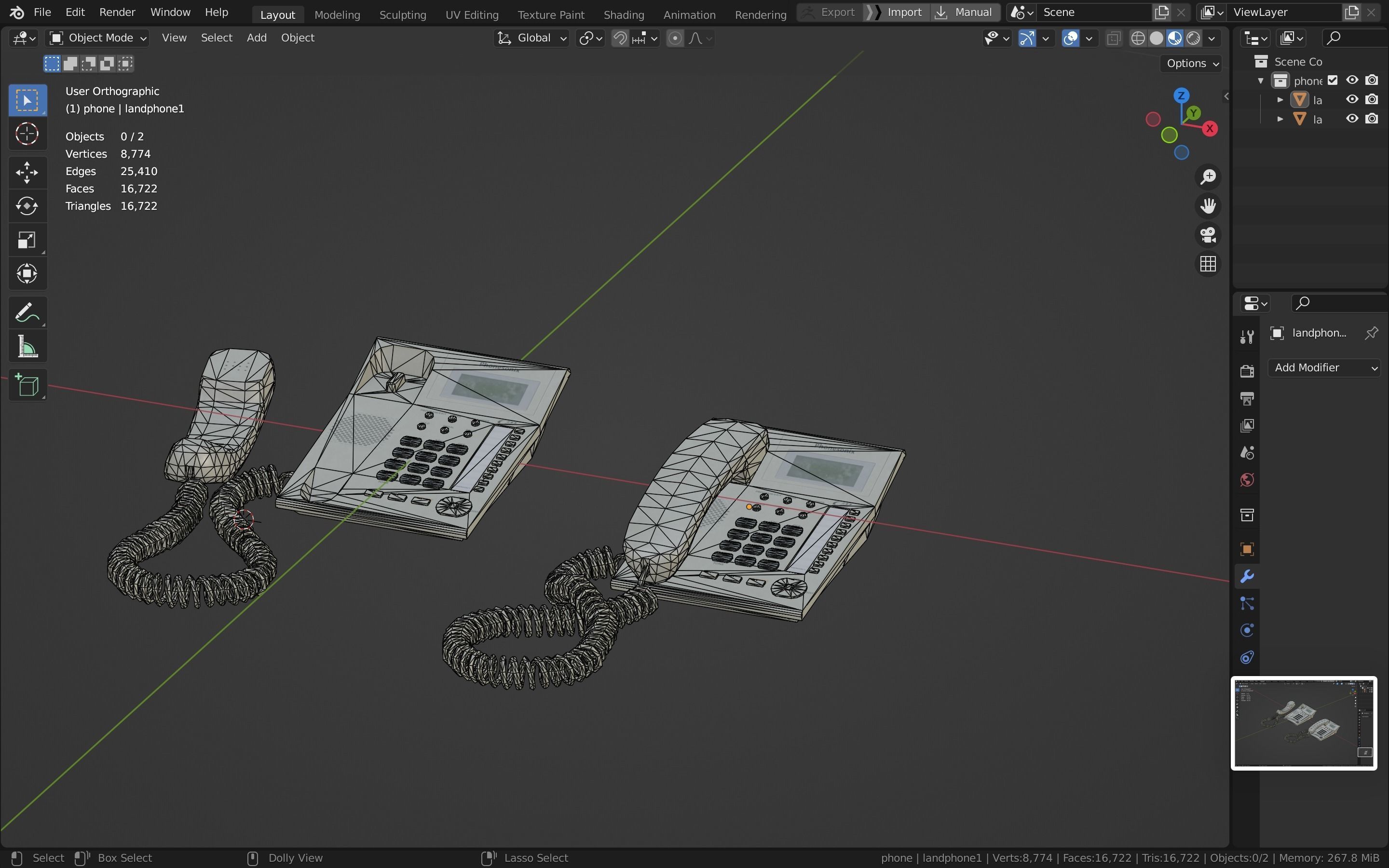 3D model Telephone VR / AR / low-poly | CGTrader