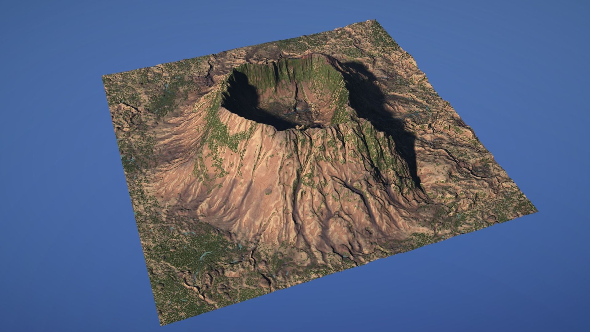 Landscape Environment Volcano Snow Sample free VR / AR / low-poly 3D ...