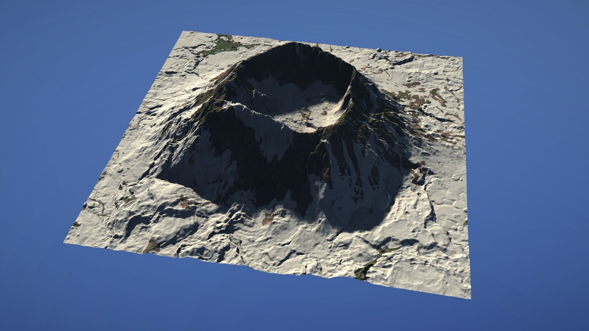Landscape Environment Volcano Snow Sample free VR / AR / low-poly 3D ...