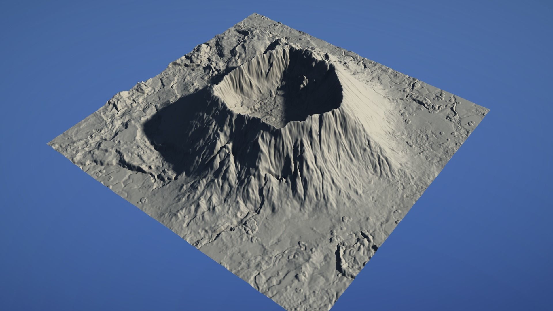 Landscape Environment Volcano Snow Sample free VR / AR / low-poly 3D ...