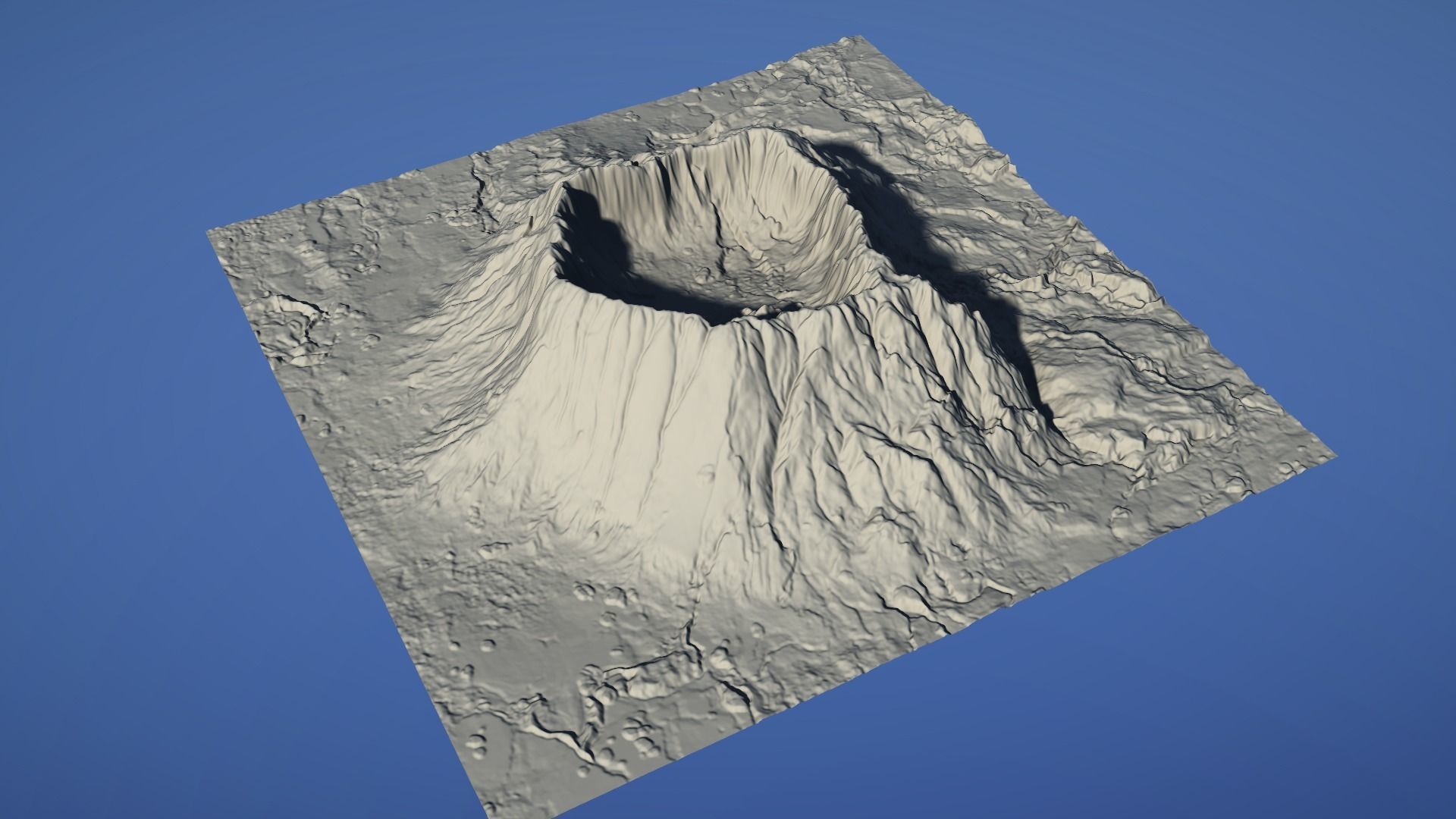 Landscape Environment Volcano Snow Sample free VR / AR / low-poly 3D ...