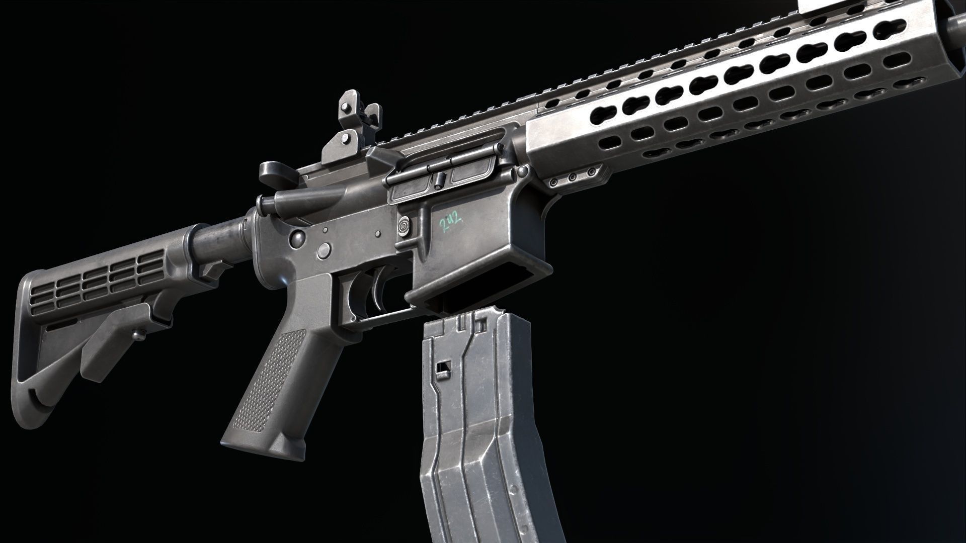 3D model AR-15 ar - rifle VR / AR / low-poly | CGTrader