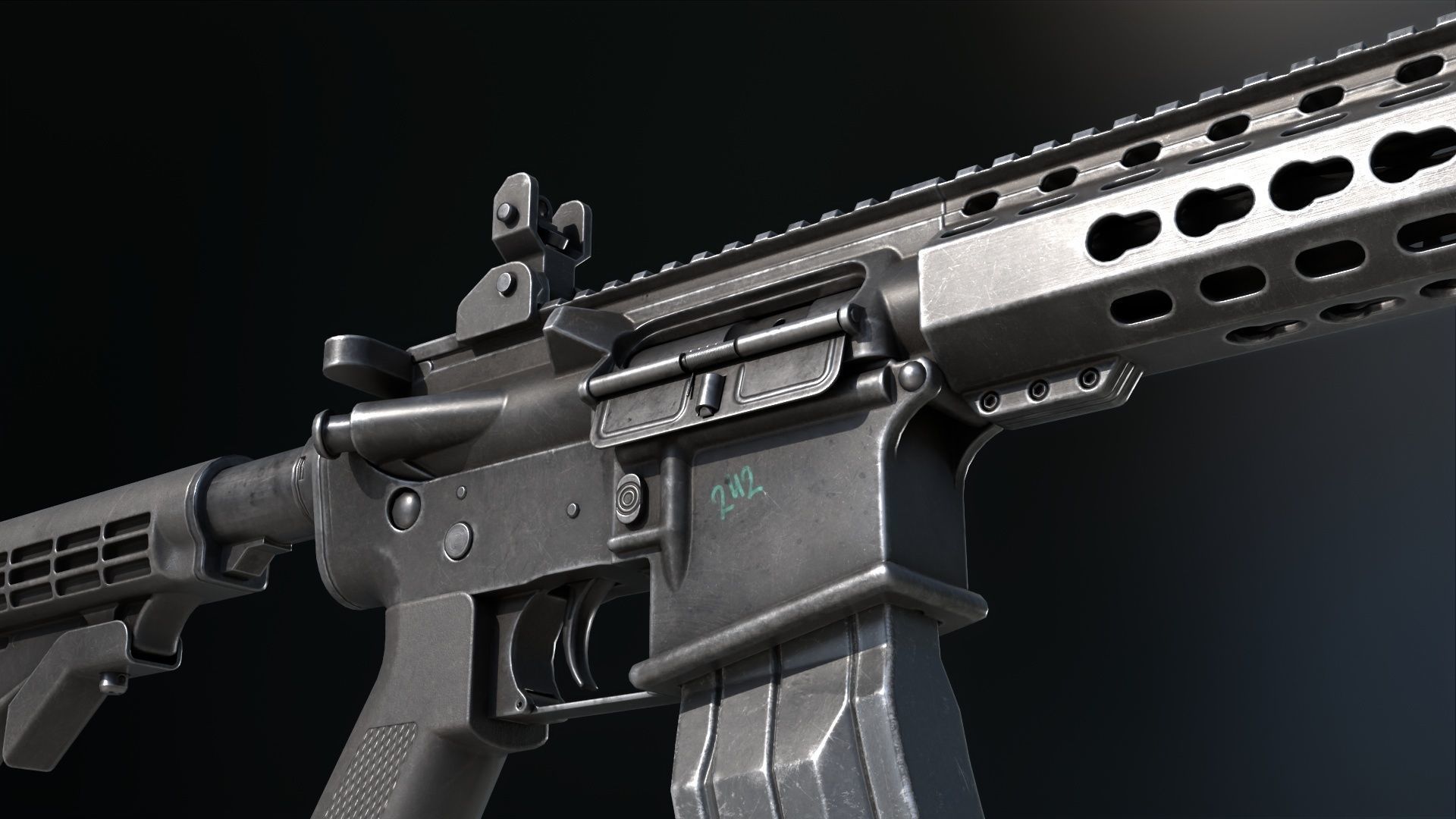 3D model AR-15 ar - rifle VR / AR / low-poly | CGTrader