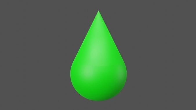 3D model Green Drop VR / AR / low-poly | CGTrader