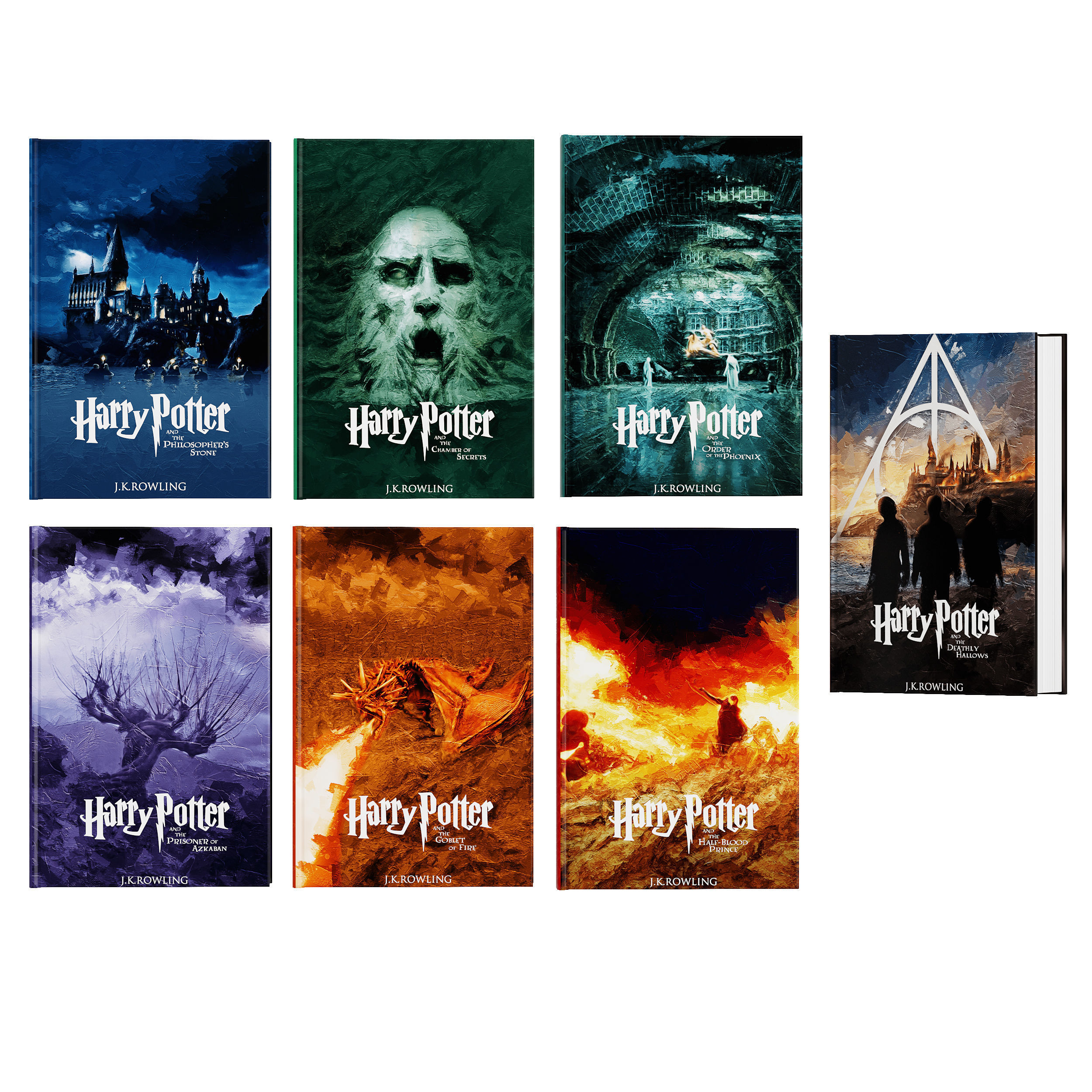 Harry Potter Books Collection 3D model | CGTrader