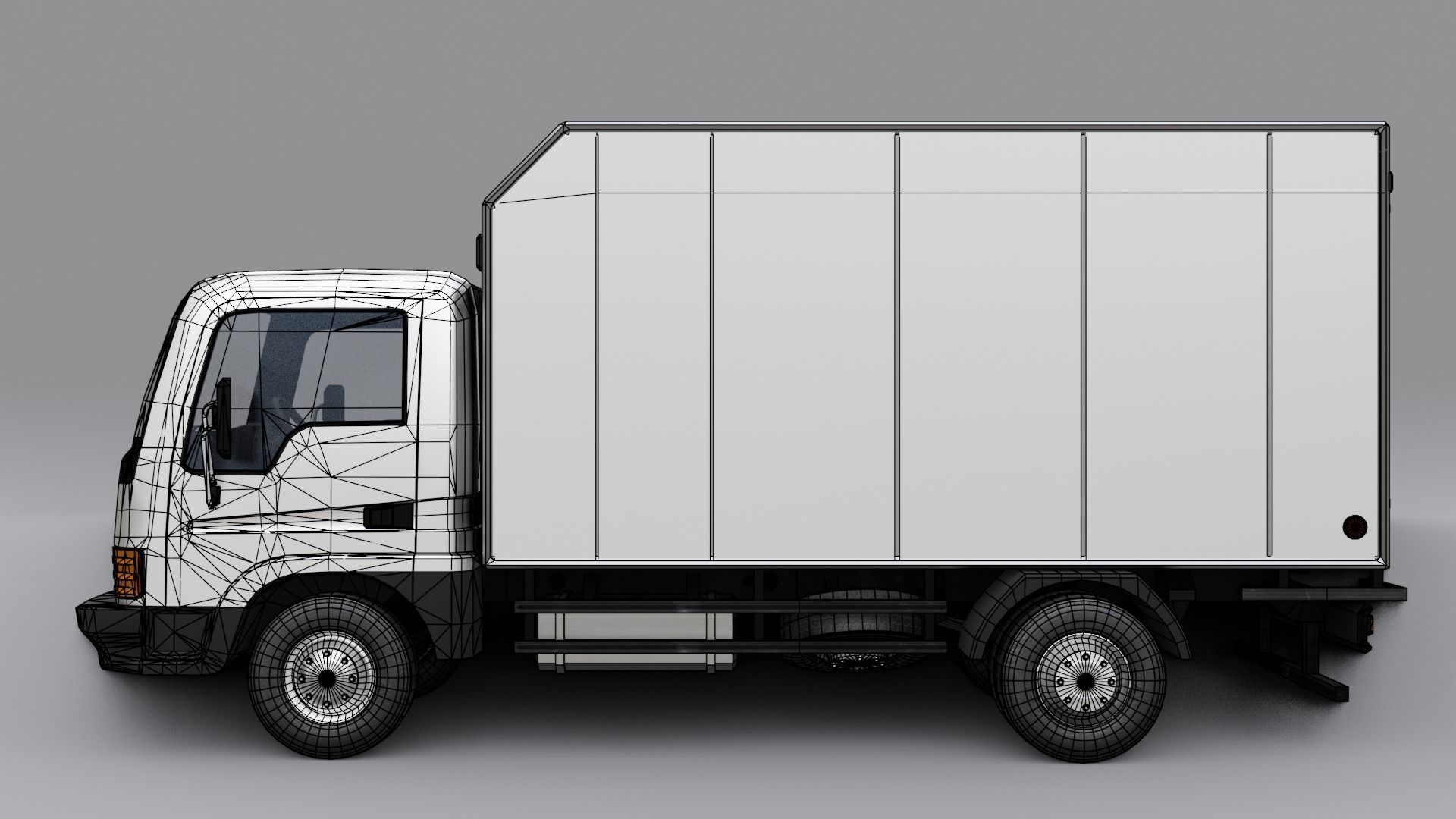 3D model Low poly box truck model VR / AR / low-poly | CGTrader