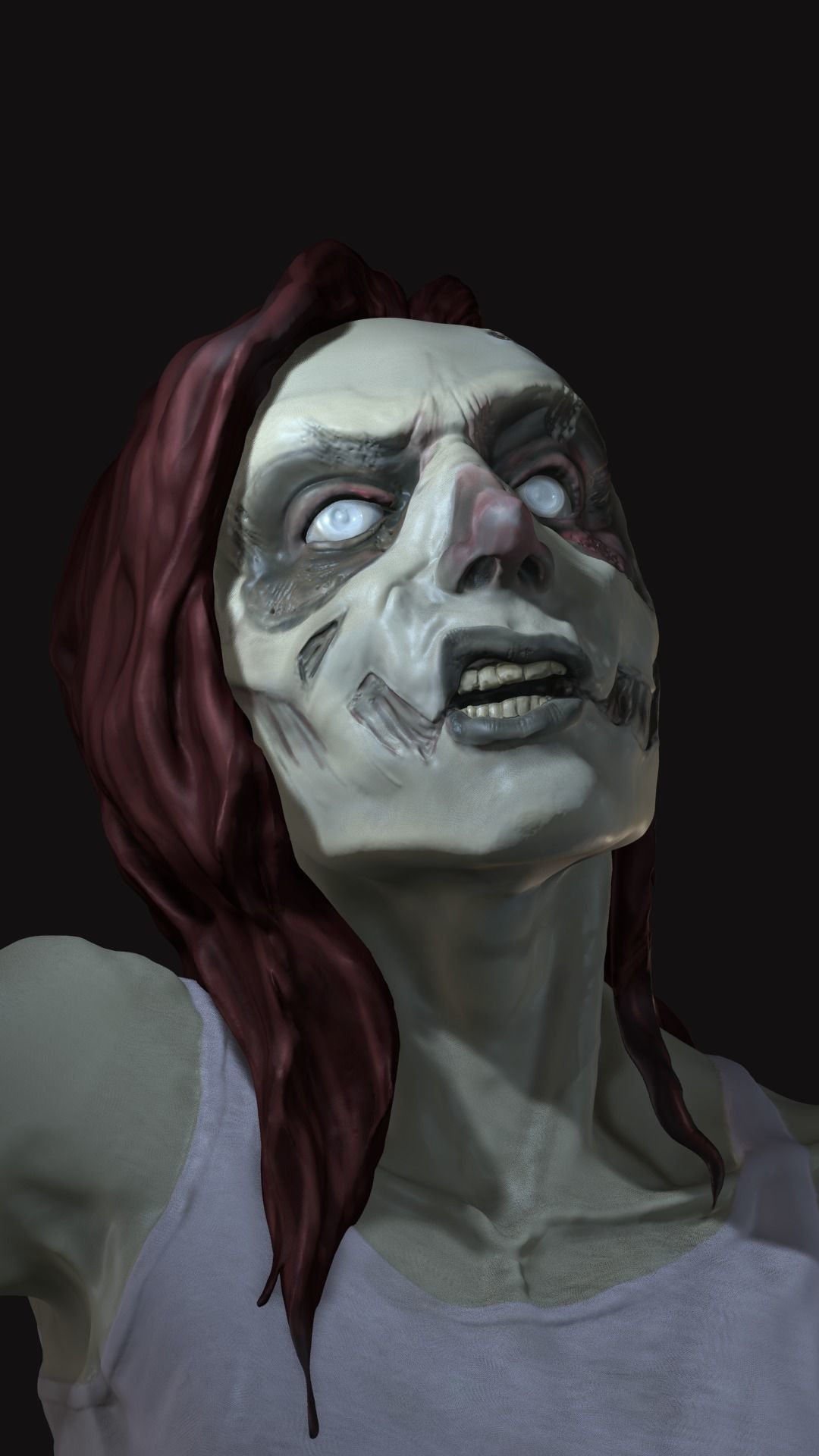 Zombie Girl Torso 3D model 3D printable | CGTrader
