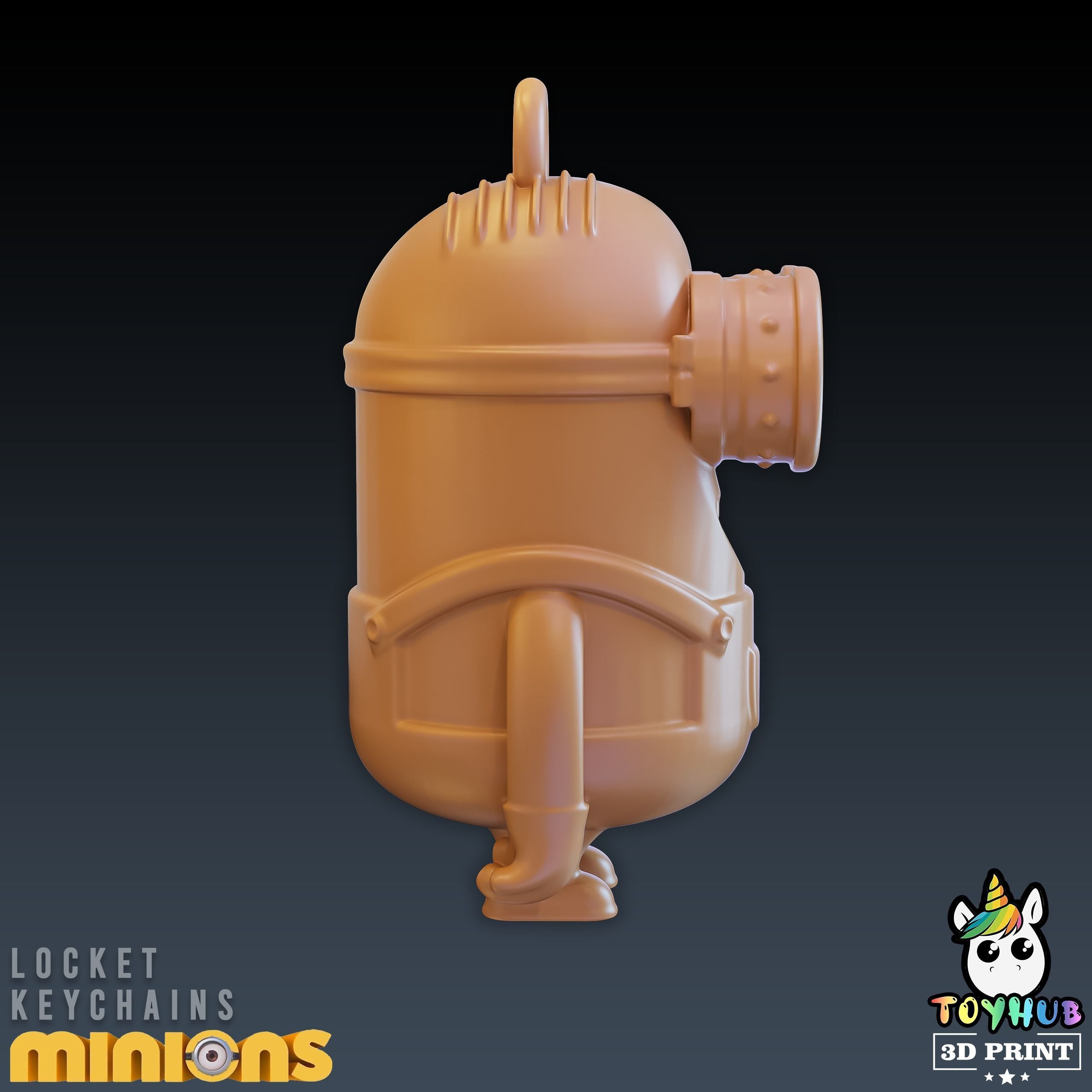 3D Printable MINIONS- KEYCHAIN LOCKET 3D model 3D printable | CGTrader