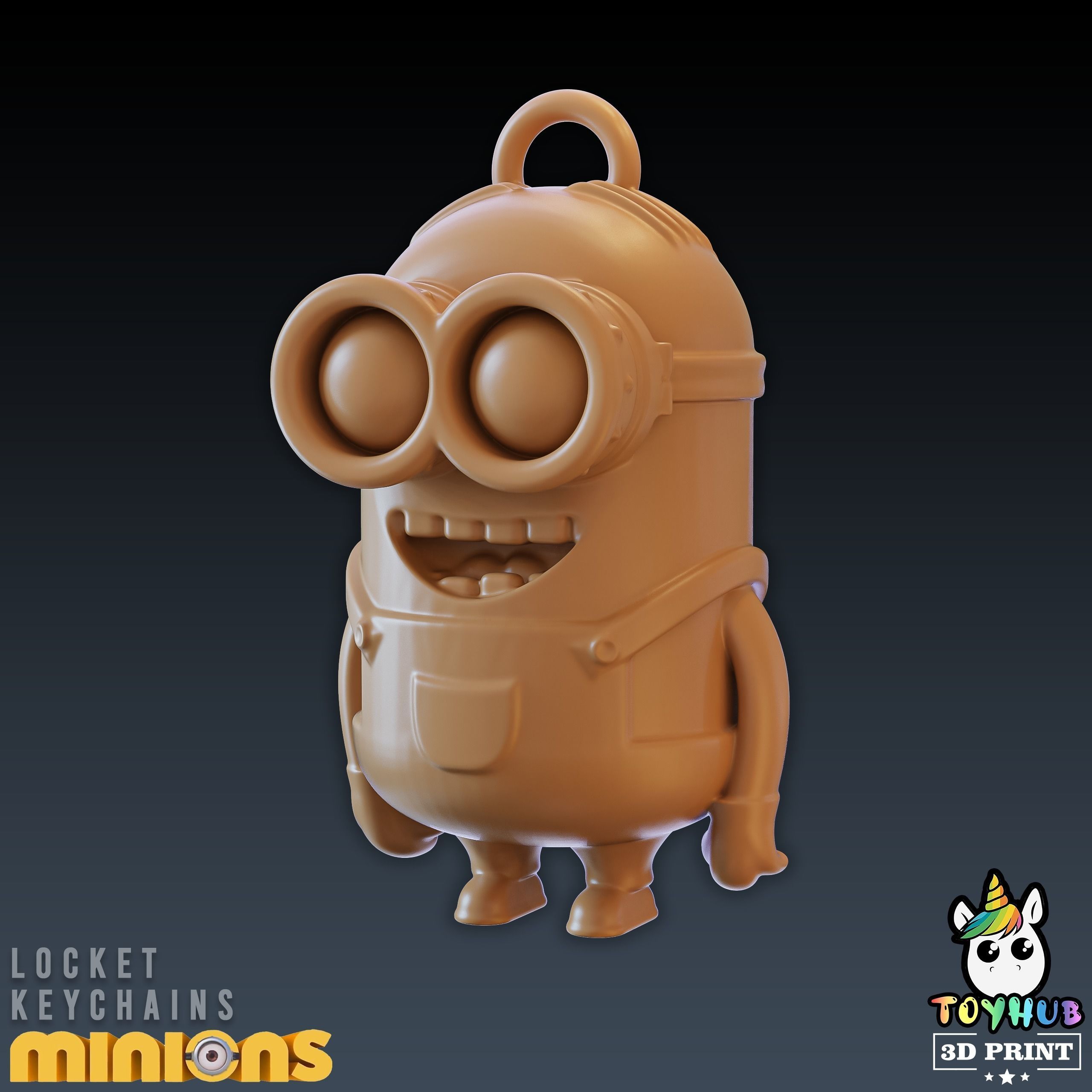 3D Printable MINIONS- KEYCHAIN LOCKET 3D model 3D printable | CGTrader