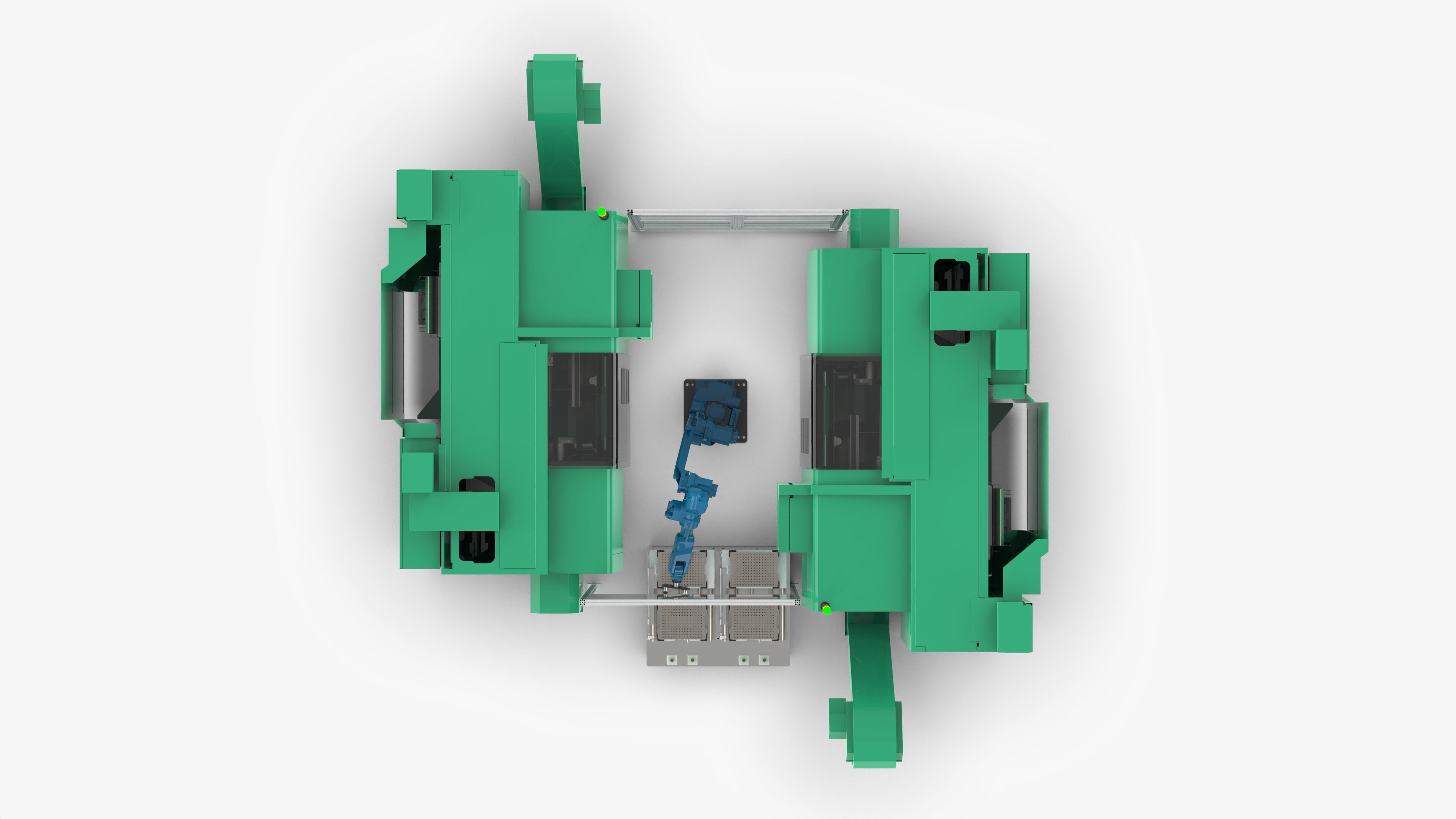 Automatic Double Station Lathe Loading and Unloading Machine free 3D model | CGTrader