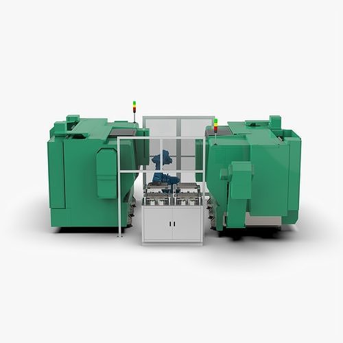 Automatic Double Station Lathe Loading and Unloading Machine free 3D model | CGTrader
