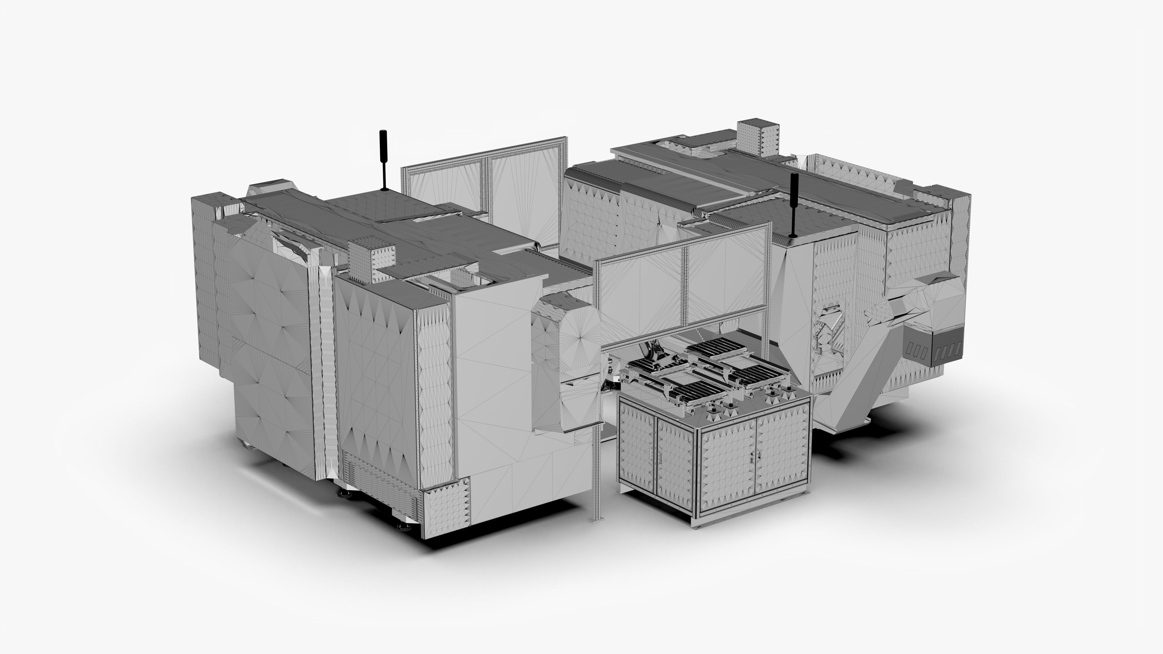 Automatic Double Station Lathe Loading and Unloading Machine free 3D model | CGTrader