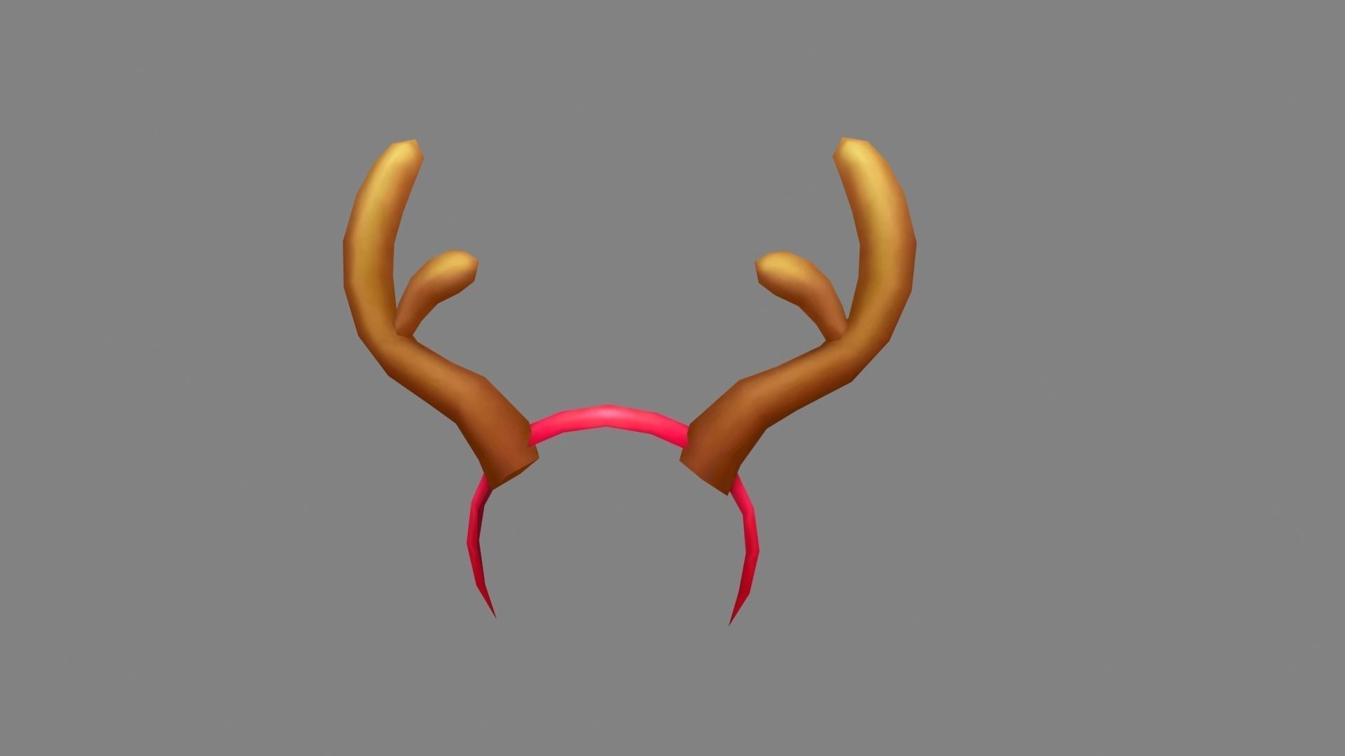 3D model Cartoon antler hair band - head decoration VR / AR / low-poly ...