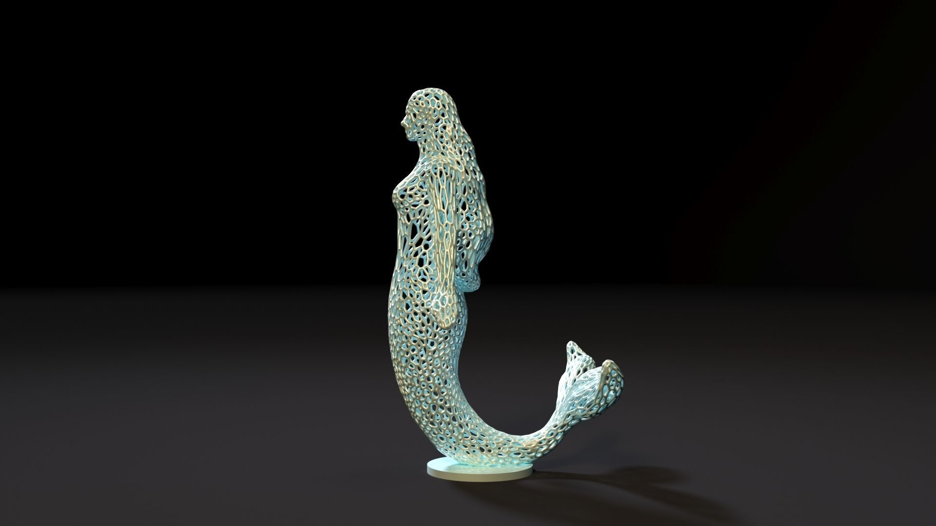 Mermaid 3D model 3D printable | CGTrader
