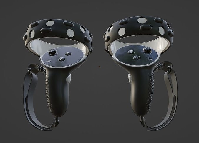 3D model Oculus Quest 2 Advanced VR headset controller - Low poly VR ...