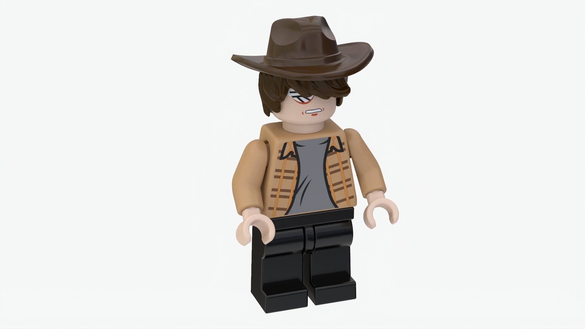 3D model Rick Negen Daryl Carl Lego Minifigure Rigged in Maya VR / AR ...