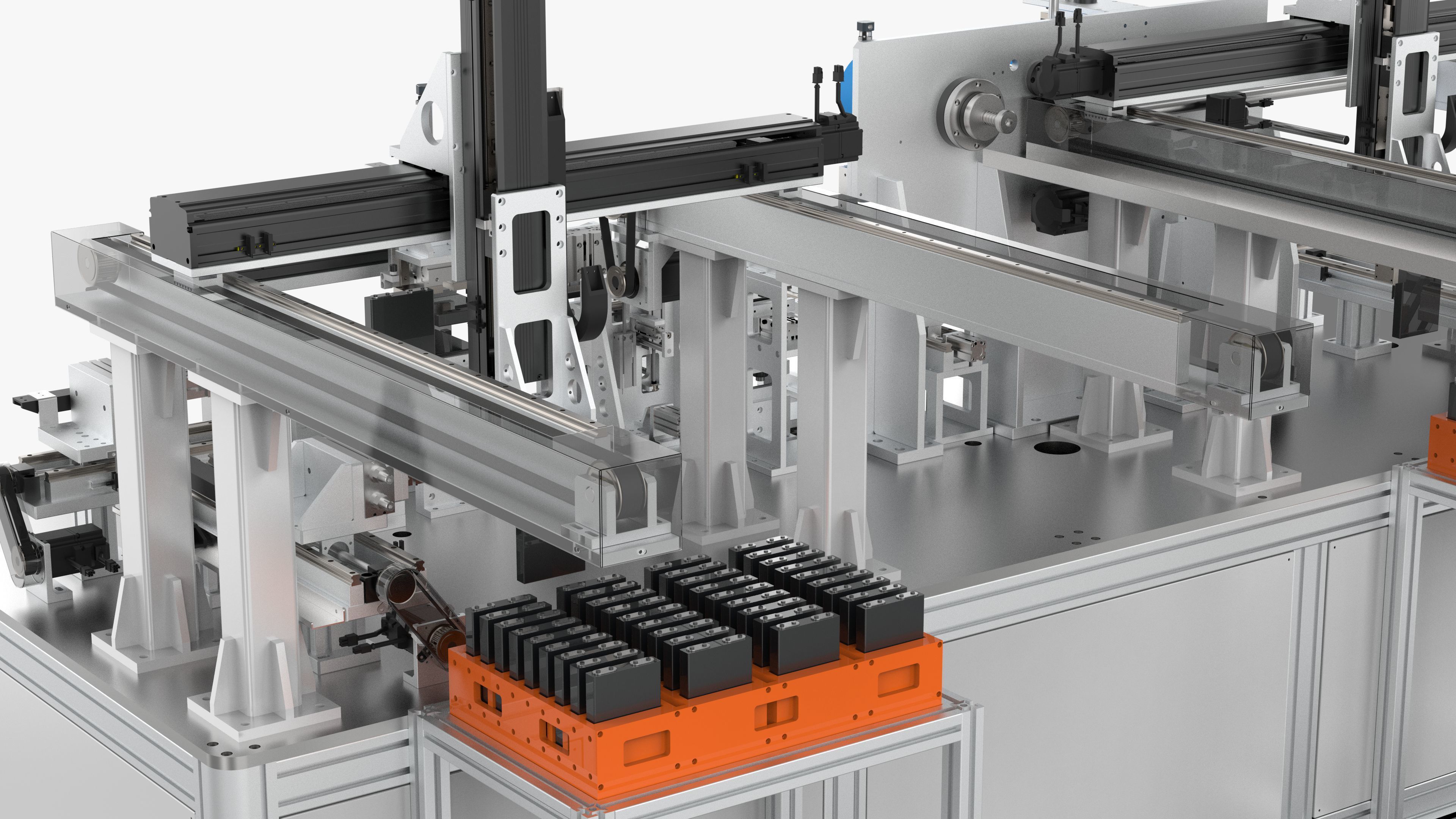 Automatic Battery Tray Loading and Unloading Coating Machine 3D model | CGTrader