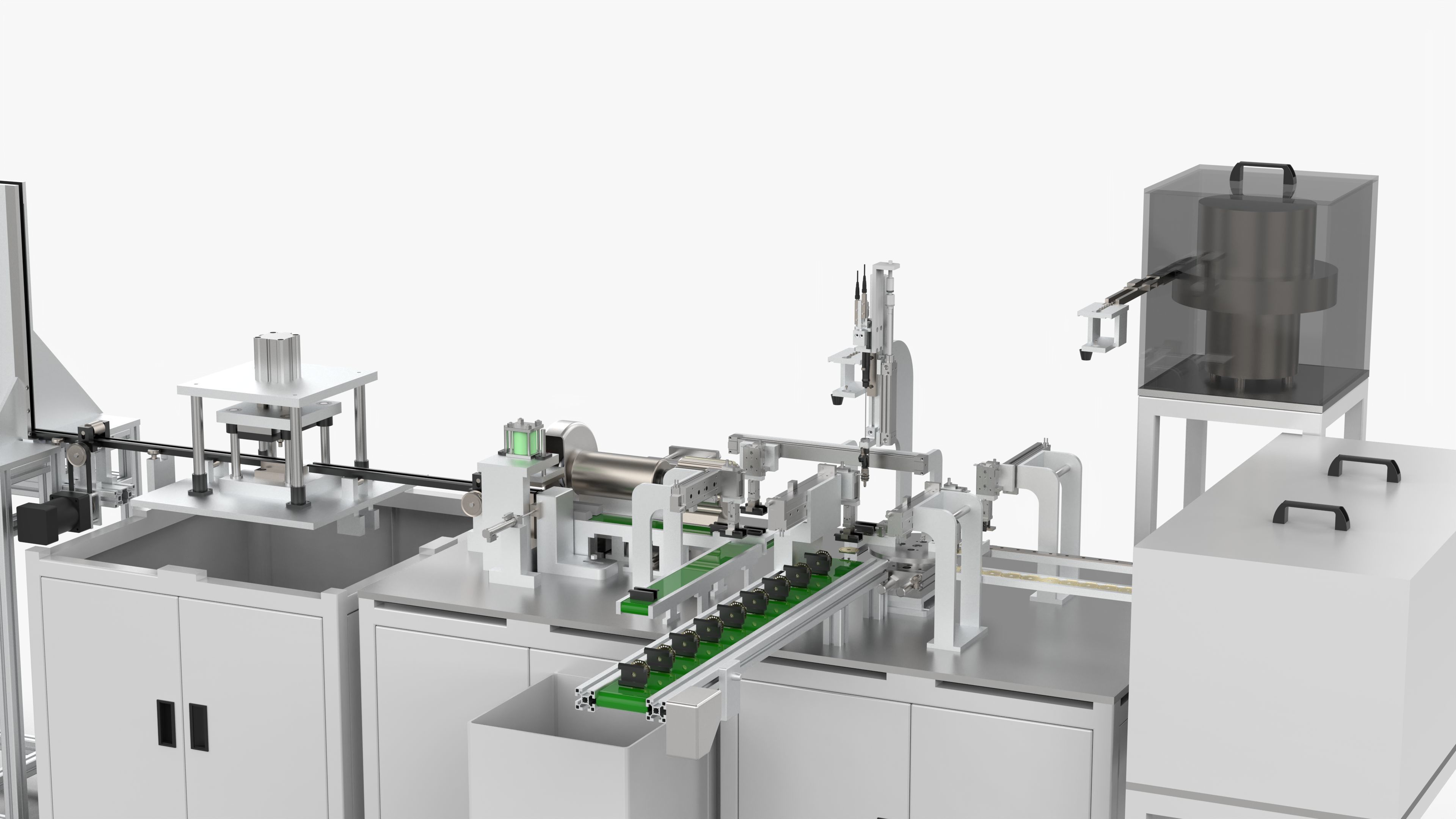 Automatic Profile Cutting Punching Fastener Assembly Line 3D model ...