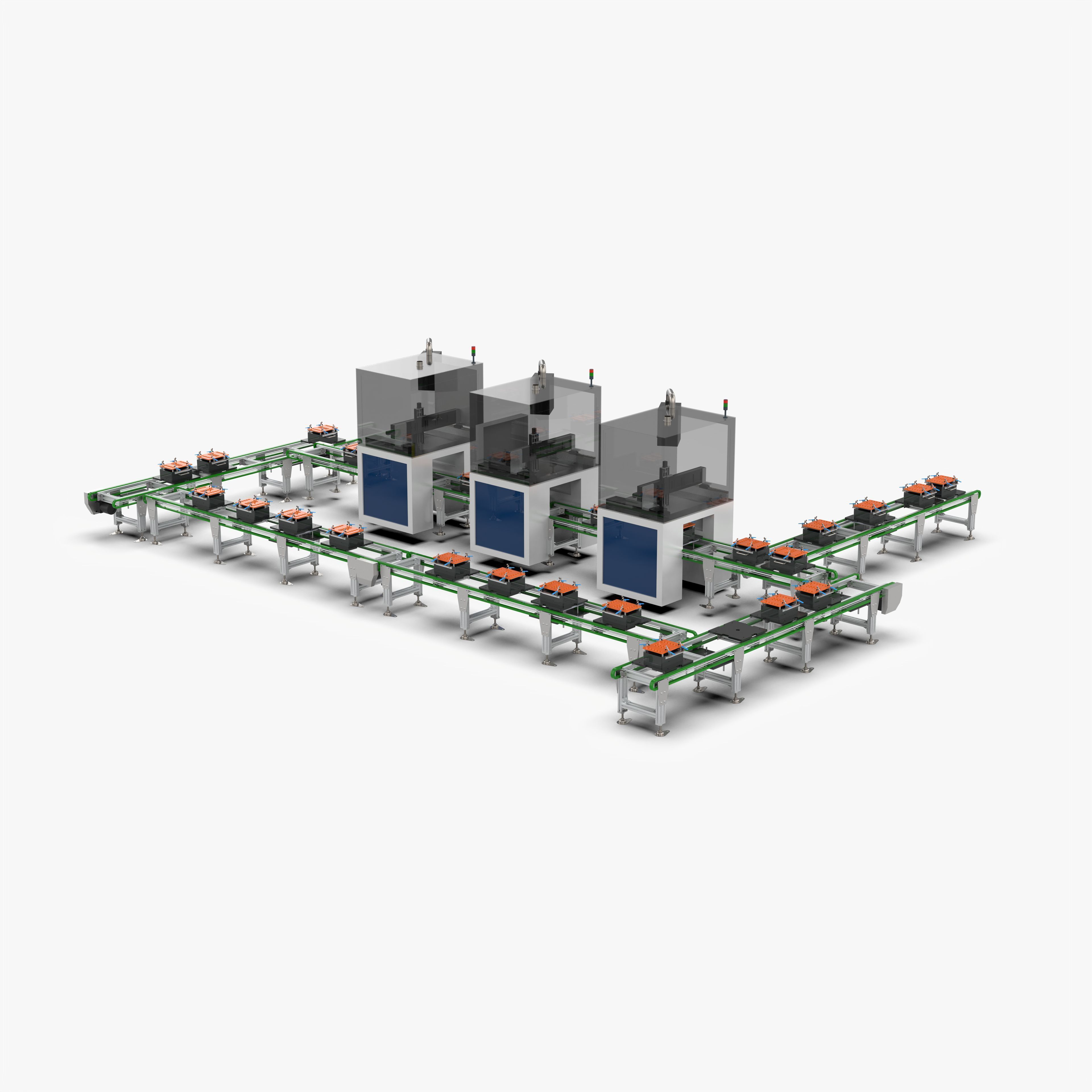 Square Shell Manual Welding and Visual Inspection Line 3D model | CGTrader