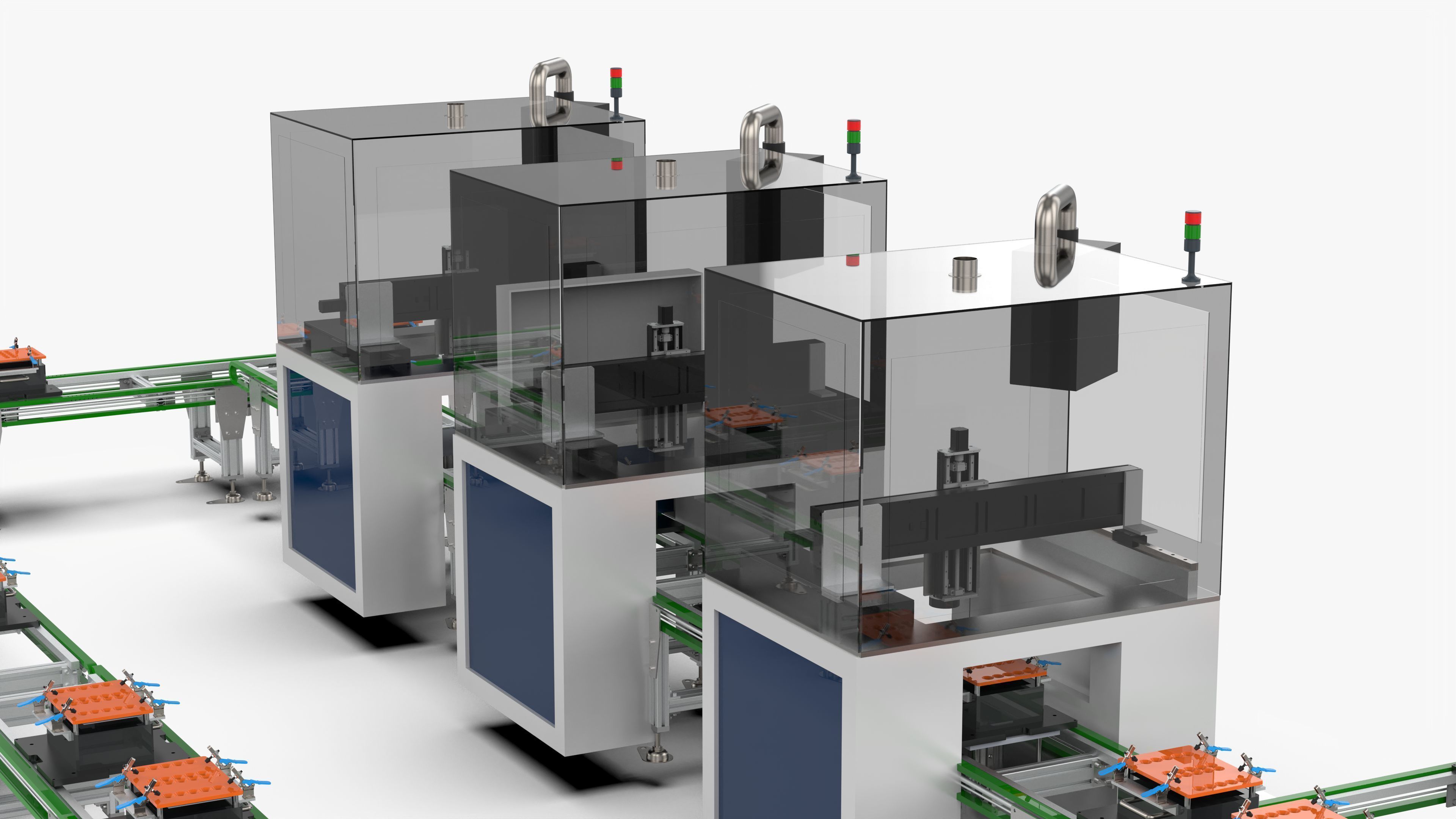 Square Shell Manual Welding and Visual Inspection Line 3D model | CGTrader