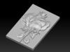 A relief rose STL rose relief map 3D printing 3D model 3D printable ...