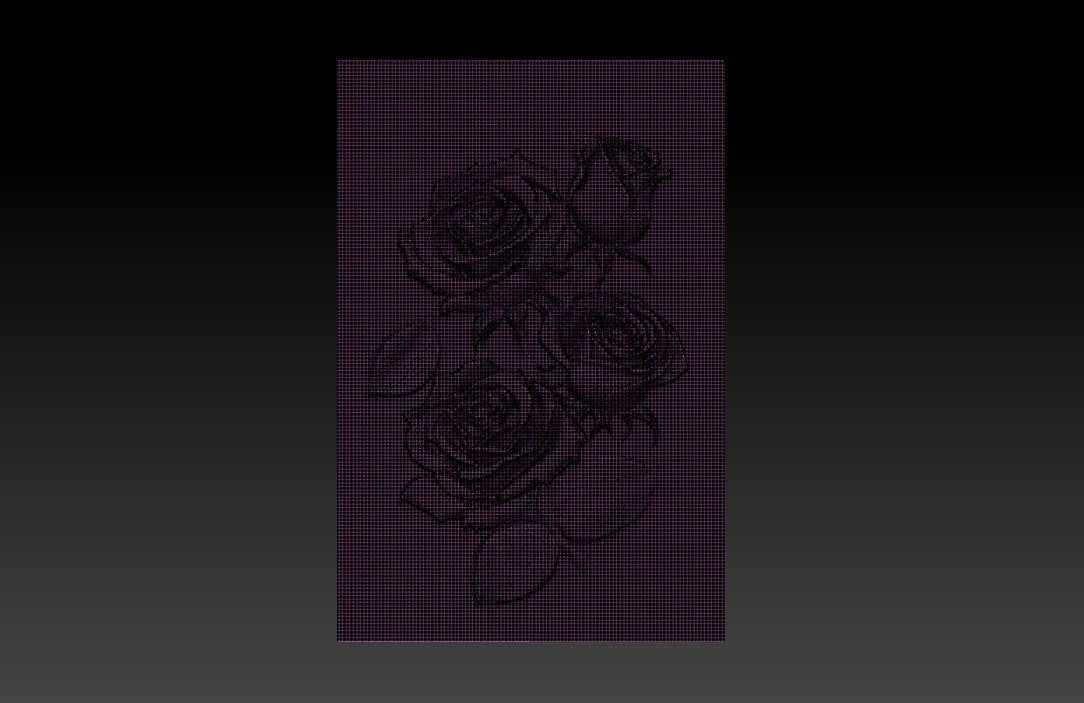 A rose relief 3D printing STL rose relief mural 3D model 3D printable ...