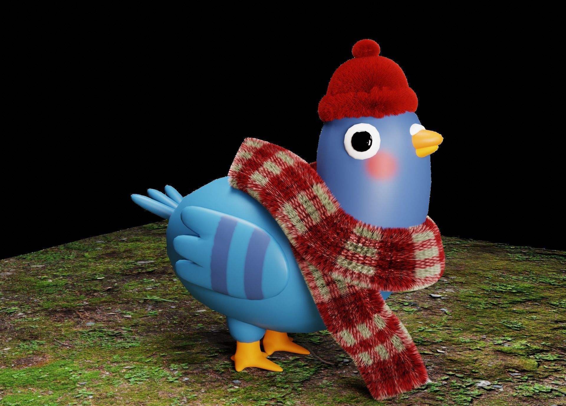 Cartoon Blue Bird 3D model 3D model | CGTrader