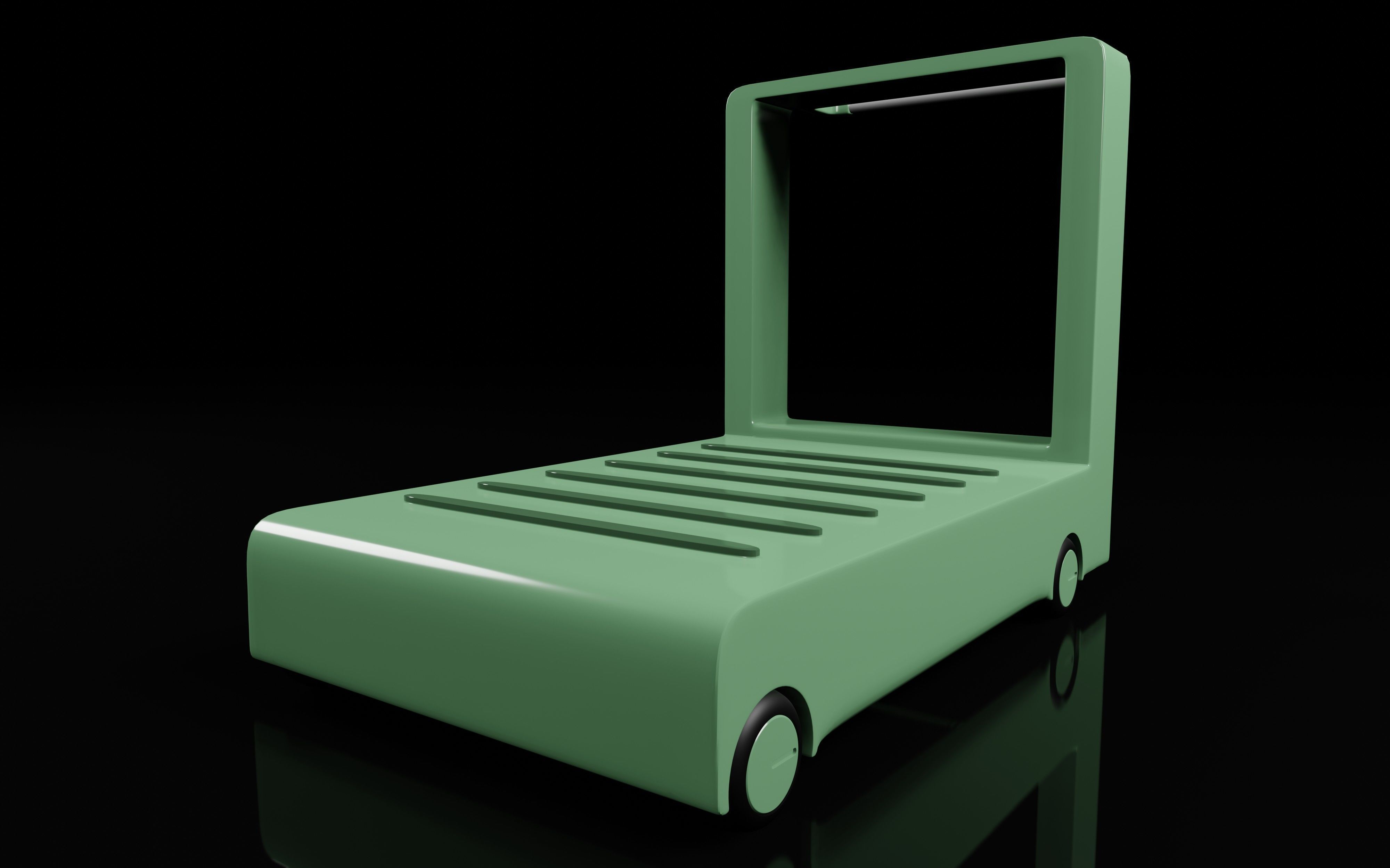 Luggage trolley with colors suitcase 3D model | CGTrader