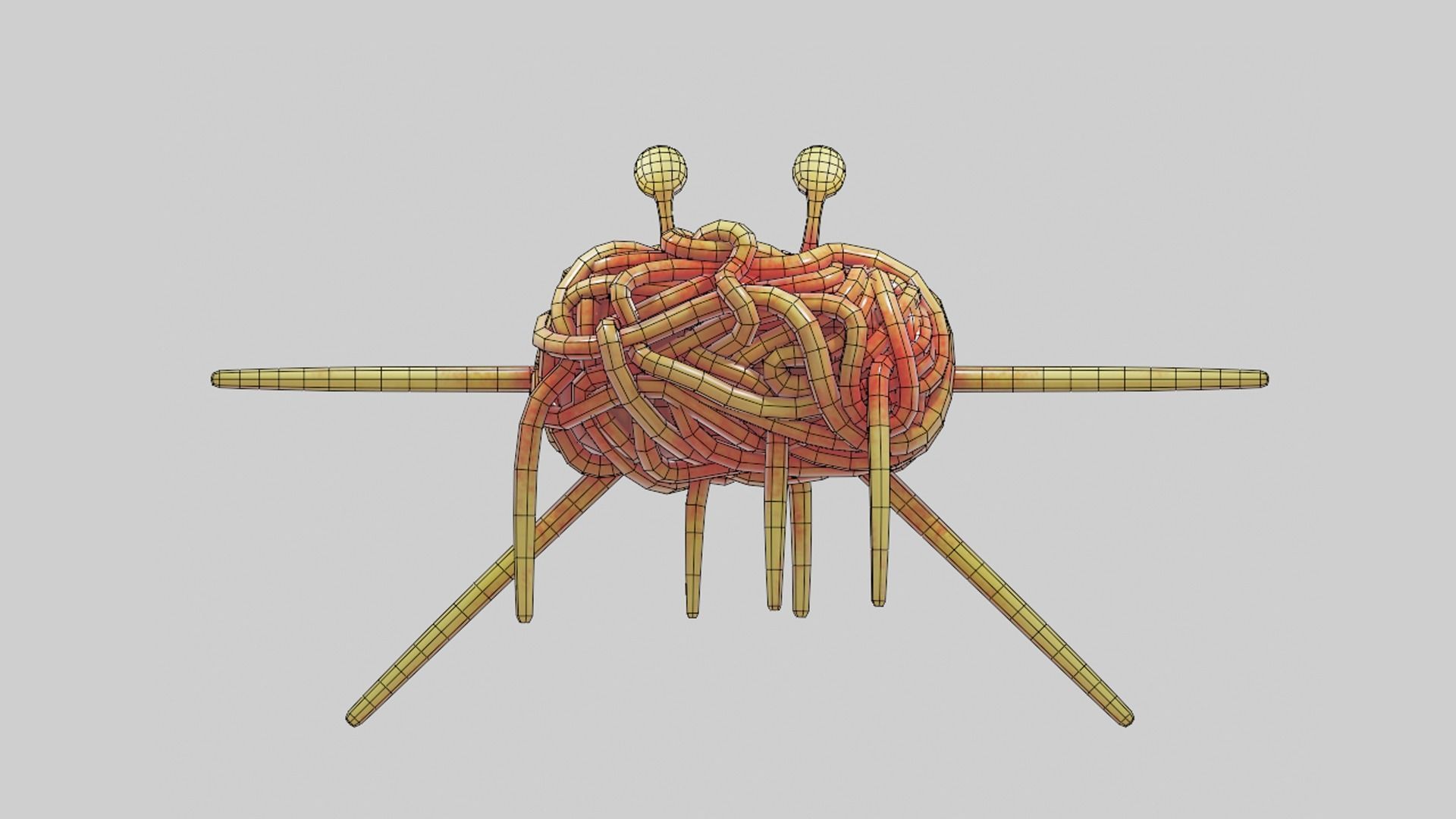 3D model Flying Spaghetti Monster VR / AR / low-poly | CGTrader