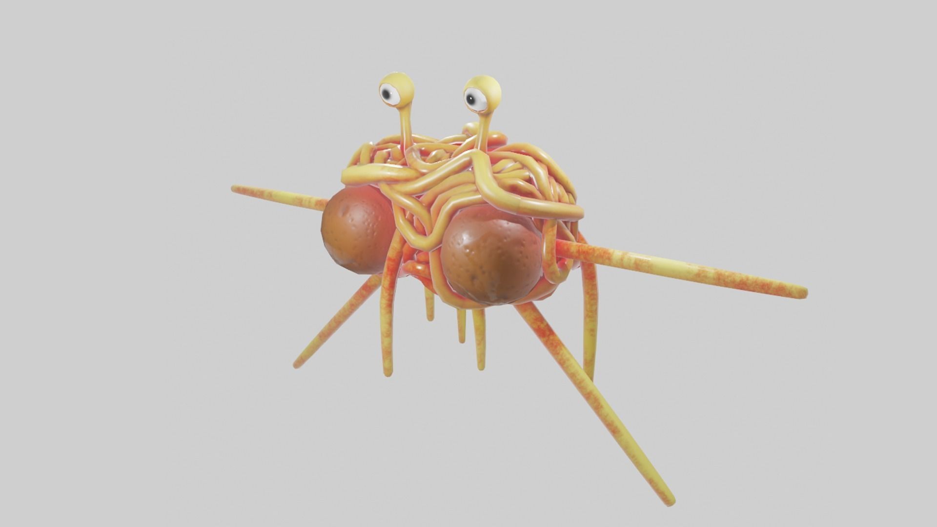 3D model Flying Spaghetti Monster VR / AR / low-poly | CGTrader