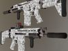 3D model FNH Scar Heavy MK17 snow camo with new accessories VR / AR ...