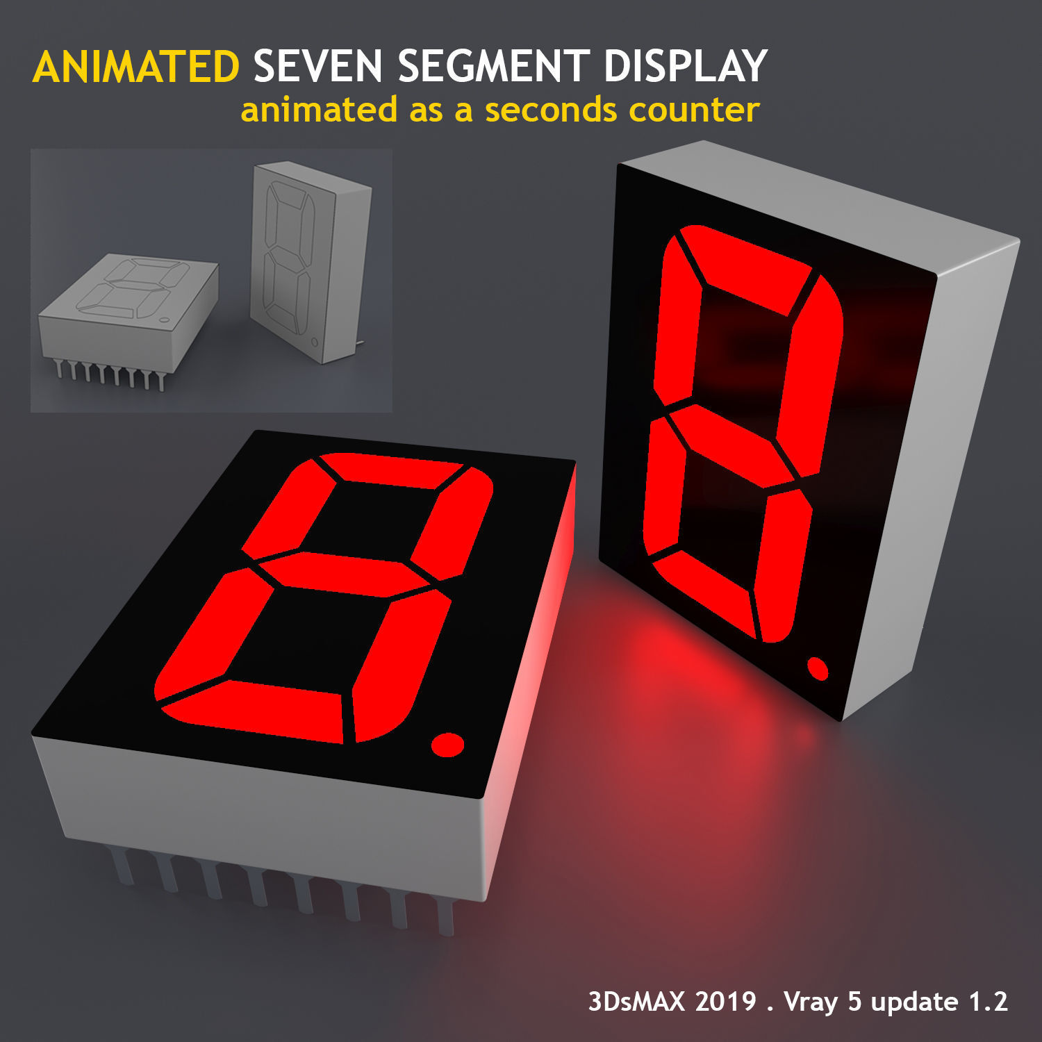 7Segment - Animated Seven Segment Display 3D model animated | CGTrader