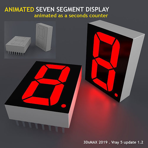 7Segment - Animated Seven Segment Display 3D model animated | CGTrader