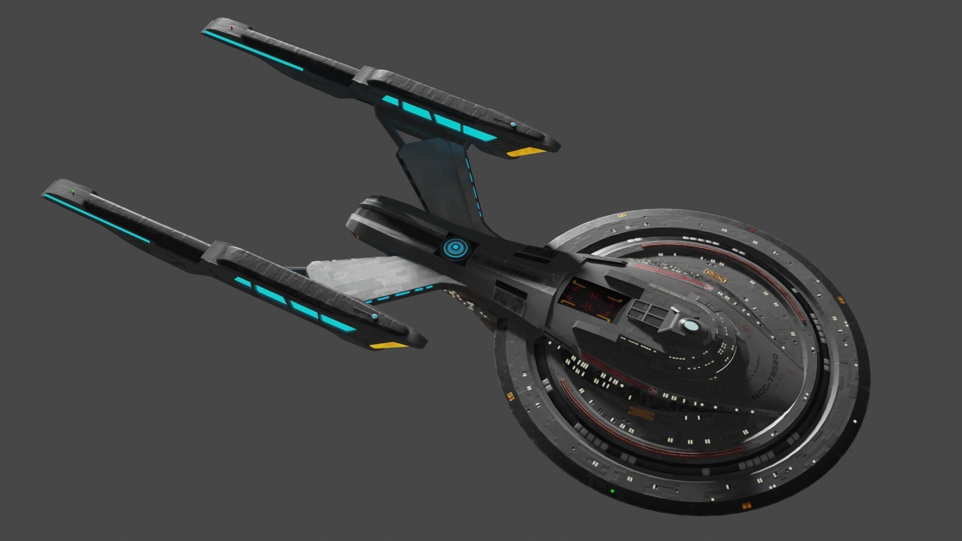 3D model Star Trek Duderstadt-Class Starship VR / AR / low-poly | CGTrader