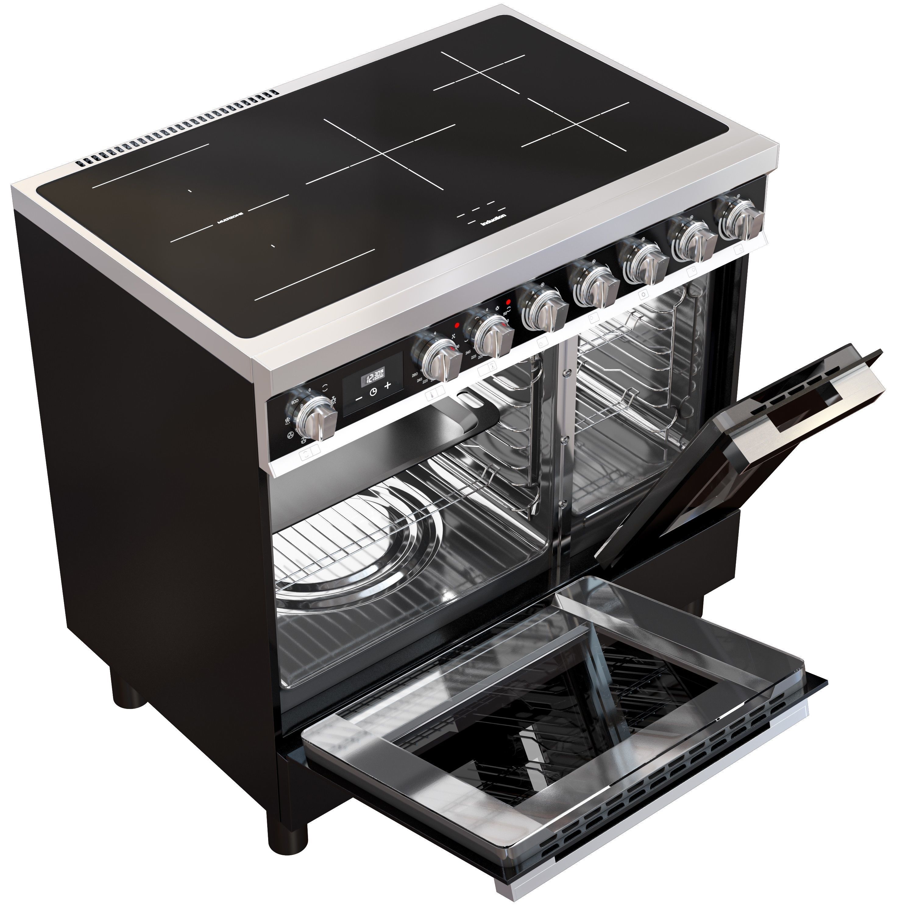 3D model smeg range and cooktop VR / AR / low-poly | CGTrader