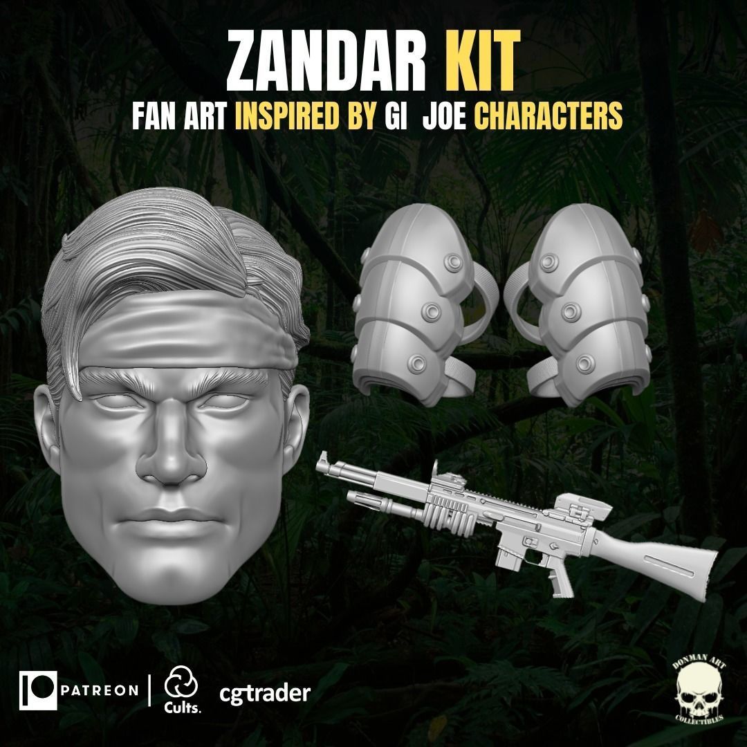 Zandar Kit 3D printable File For Action Figures 3D model 3D printable ...