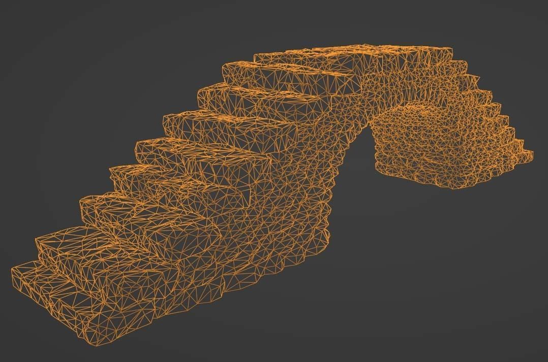 3D model Cobblestone Bridge - Fantasy Medieval Low-Poly Pebble ...