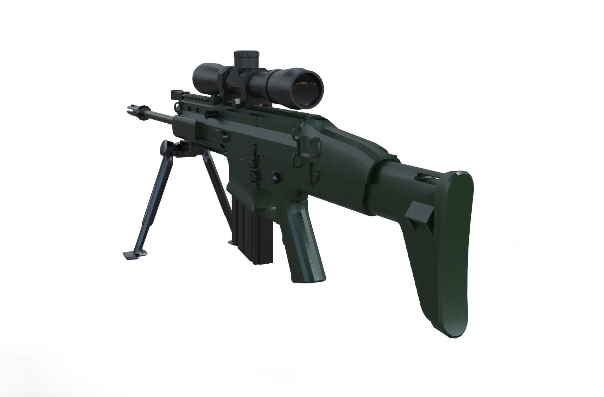Sniper rifle weapon 3d model game 3D model | CGTrader