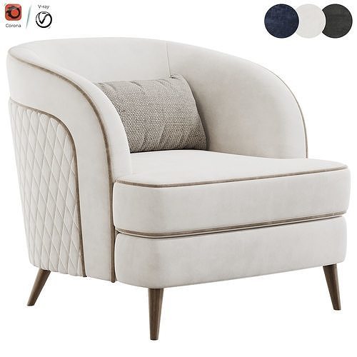 3D model FH 7272 boston arm chairs pair VR / AR / low-poly | CGTrader