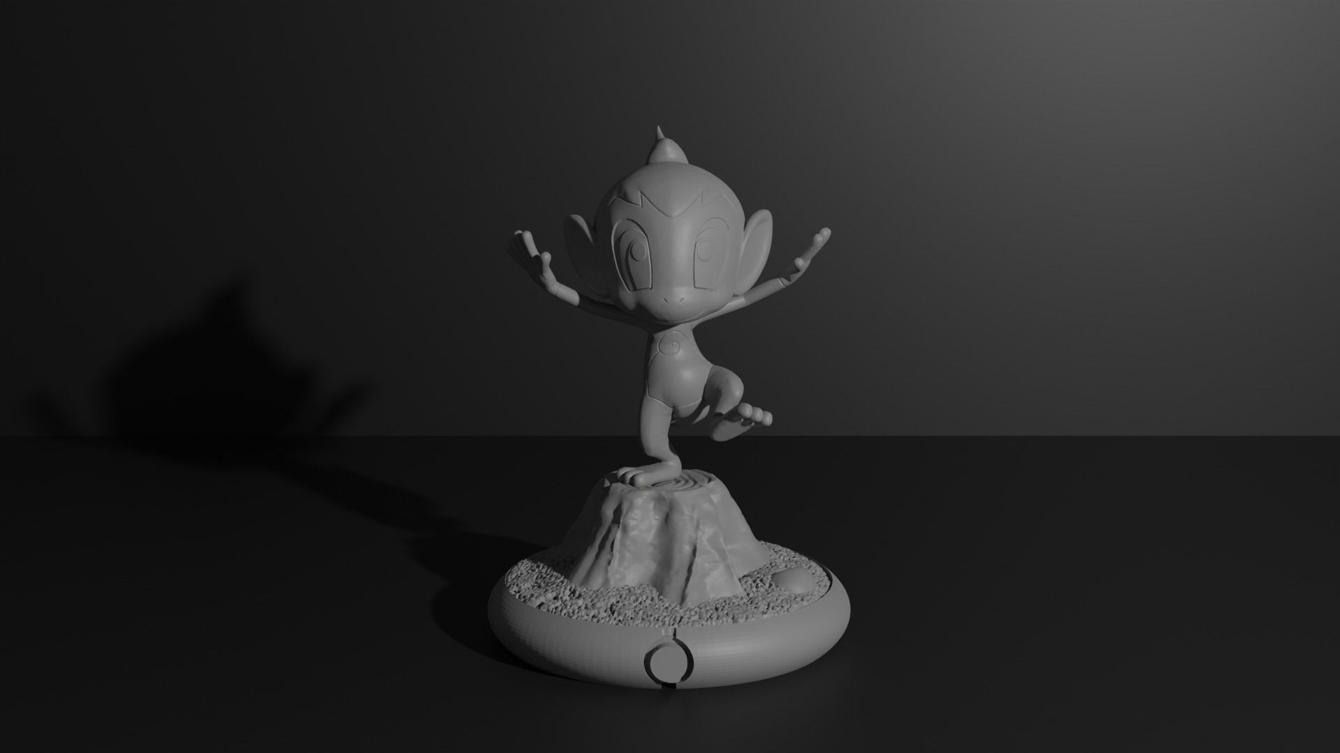 Chimchar pokemon 3D print model 3D model 3D printable | CGTrader