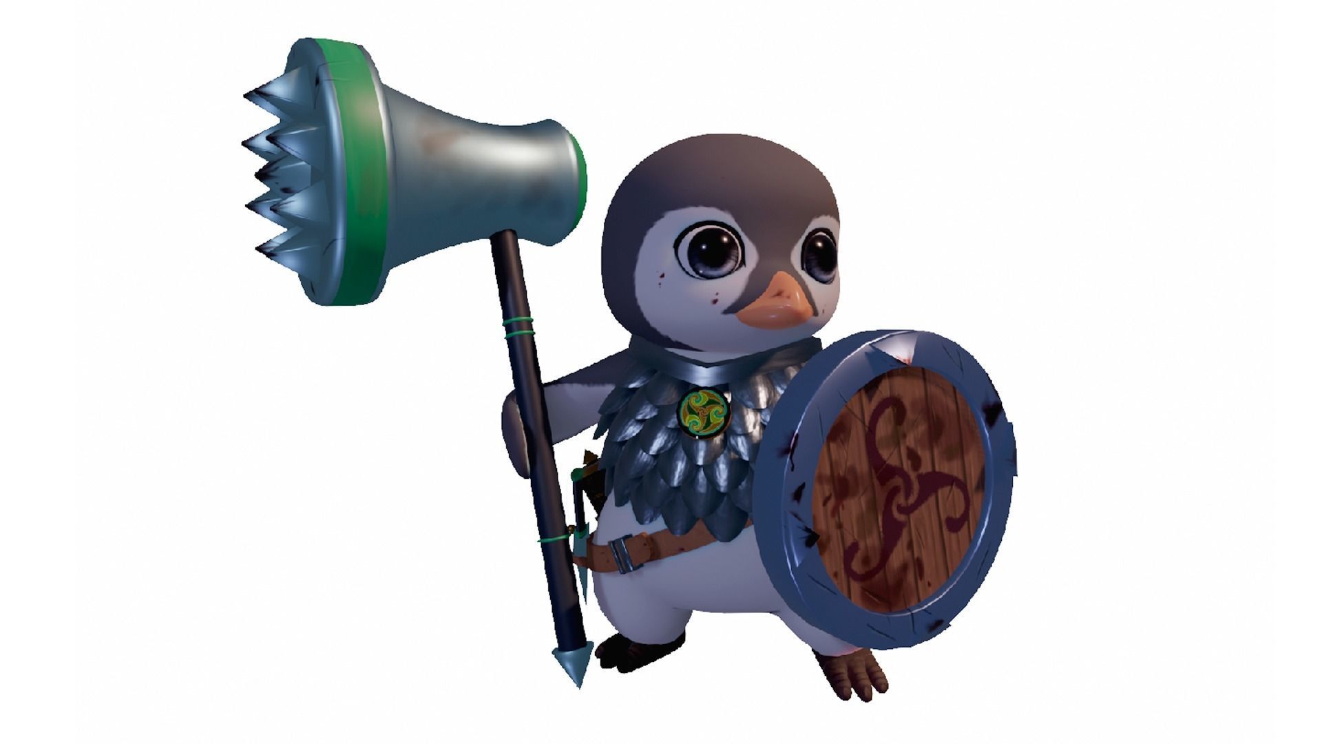 3D model Powi penguin warrior VR / AR / low-poly | CGTrader