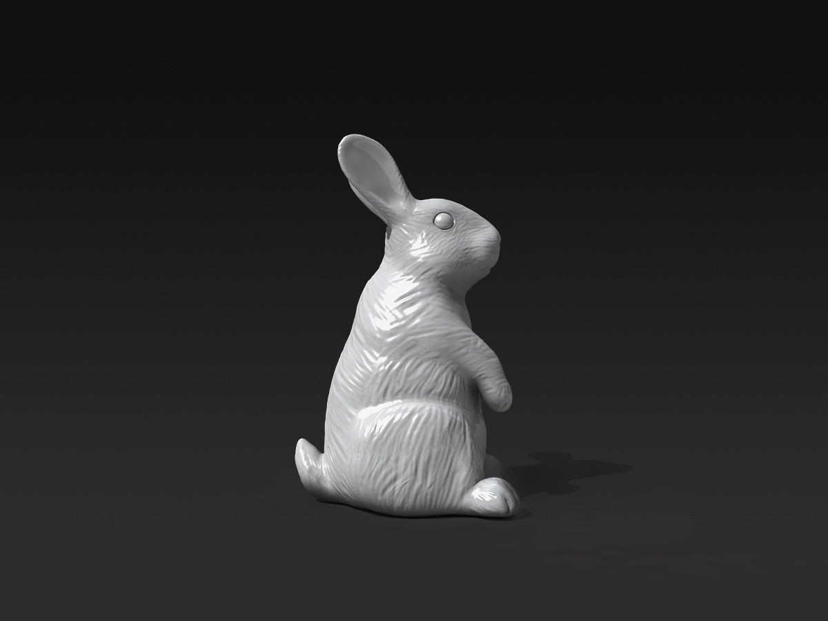 Standing Rabbit 3D model 3D printable | CGTrader