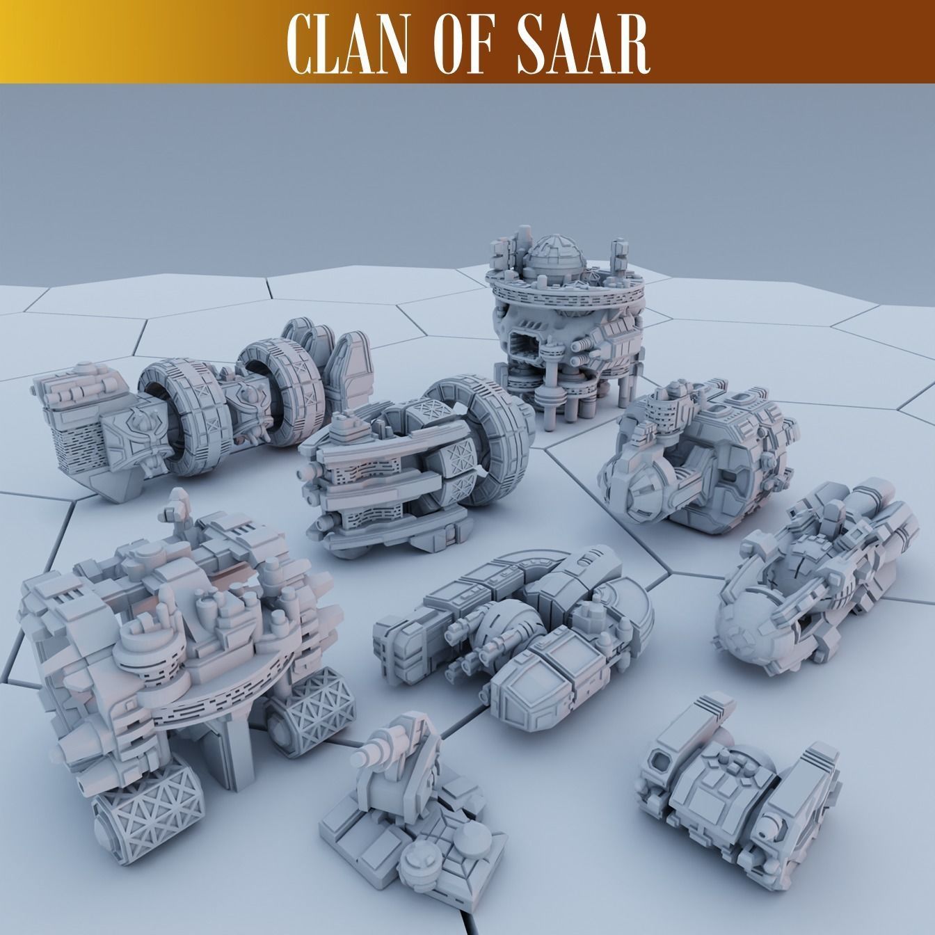 Twilight Imperium Custom 3D Print Pack - Clan of Saar 3D model 3D ...