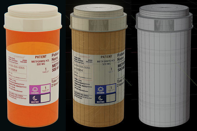 3D model Prescription Medicine Pill Bottle VR / AR / low-poly | CGTrader