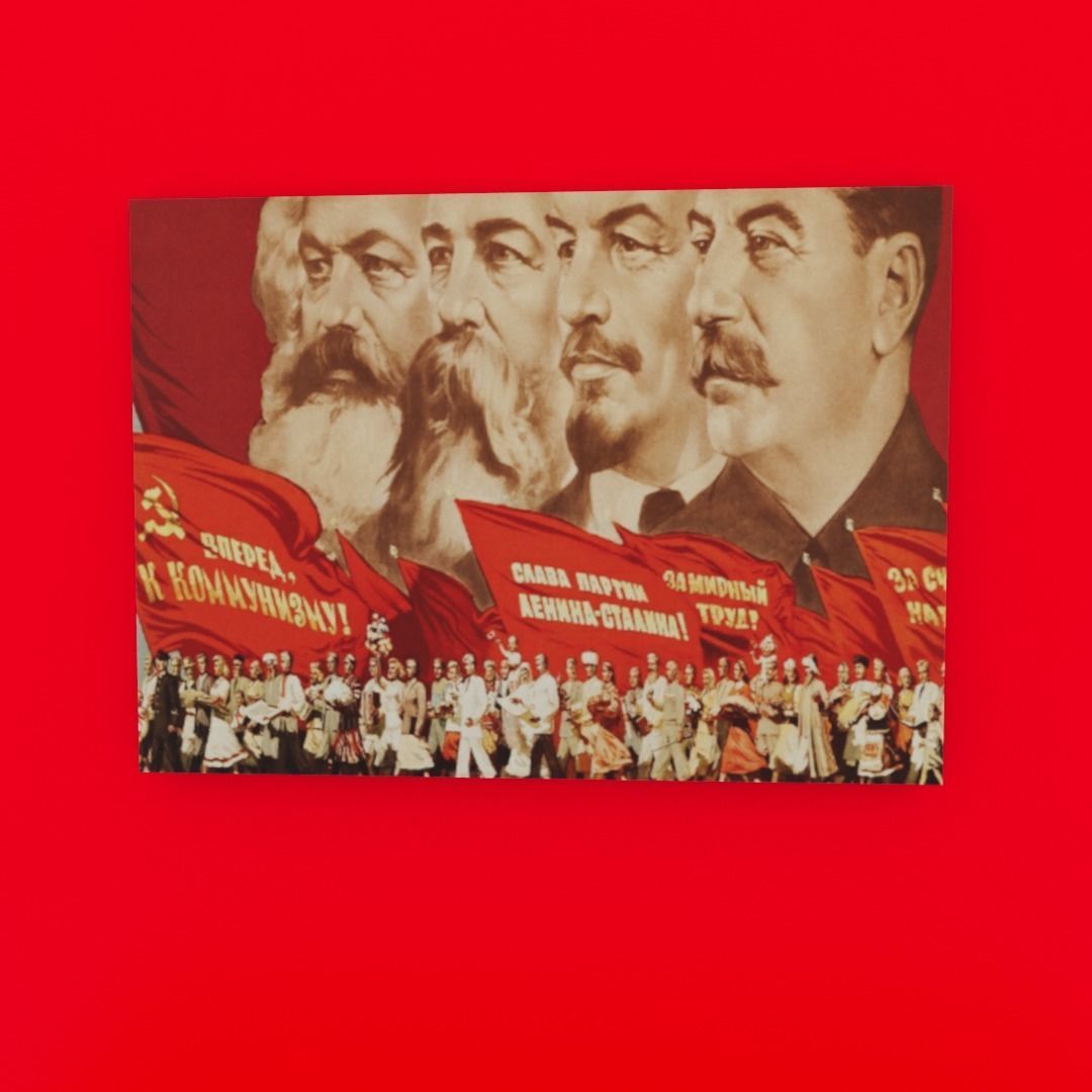 3D model Soviet poster VR / AR / low-poly | CGTrader