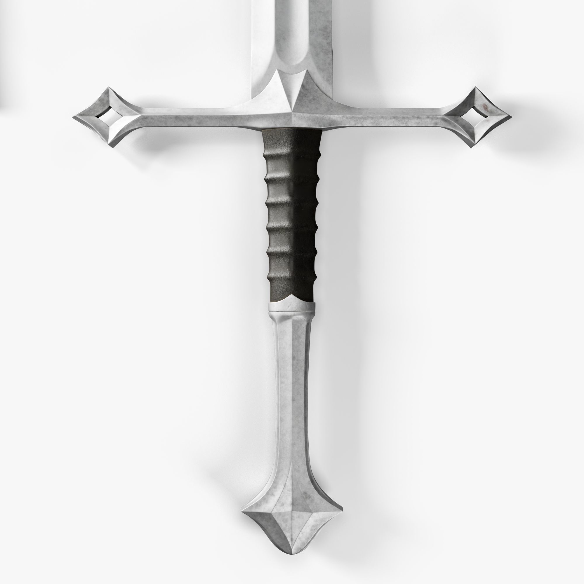 Two-handed sword plus old texture and sheath 3D model rigged | CGTrader