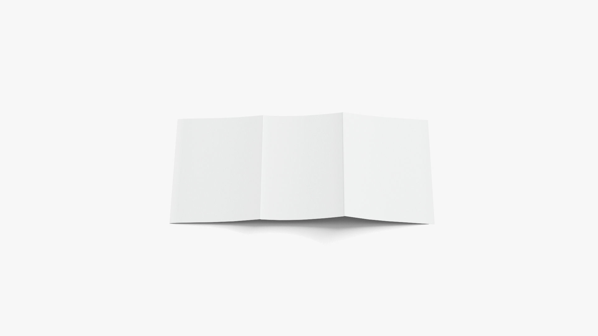 3D model 2 White Unfolded Booklets Flyers - flat bifold leaflet brochure VR / AR / low-poly ...